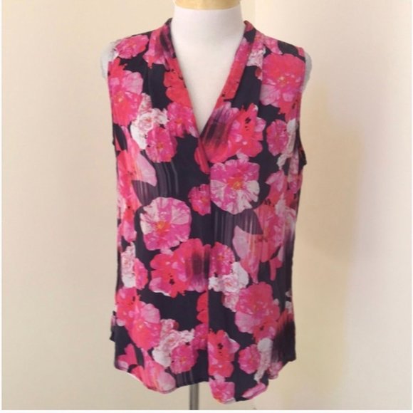 Cynthia Rowley | Tops | Cynthia Rowley Silk Pink Floral Blouse | Poshmark